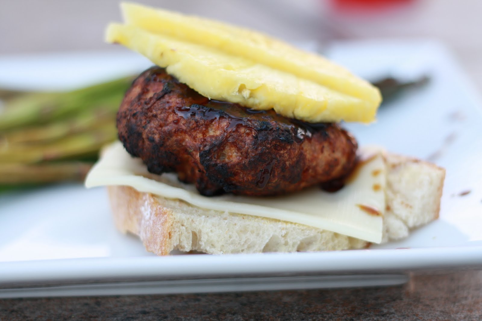 Open-Faced Teriyaki Chicken Burgers