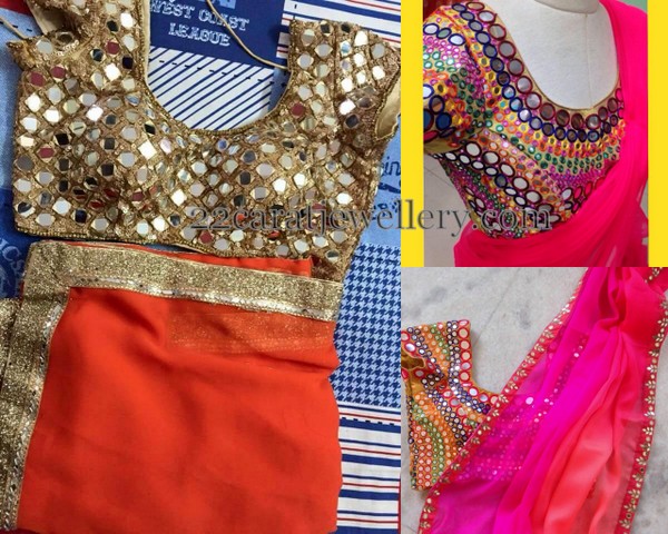 Rich Mirror Work Blouses - Saree Blouse Patterns