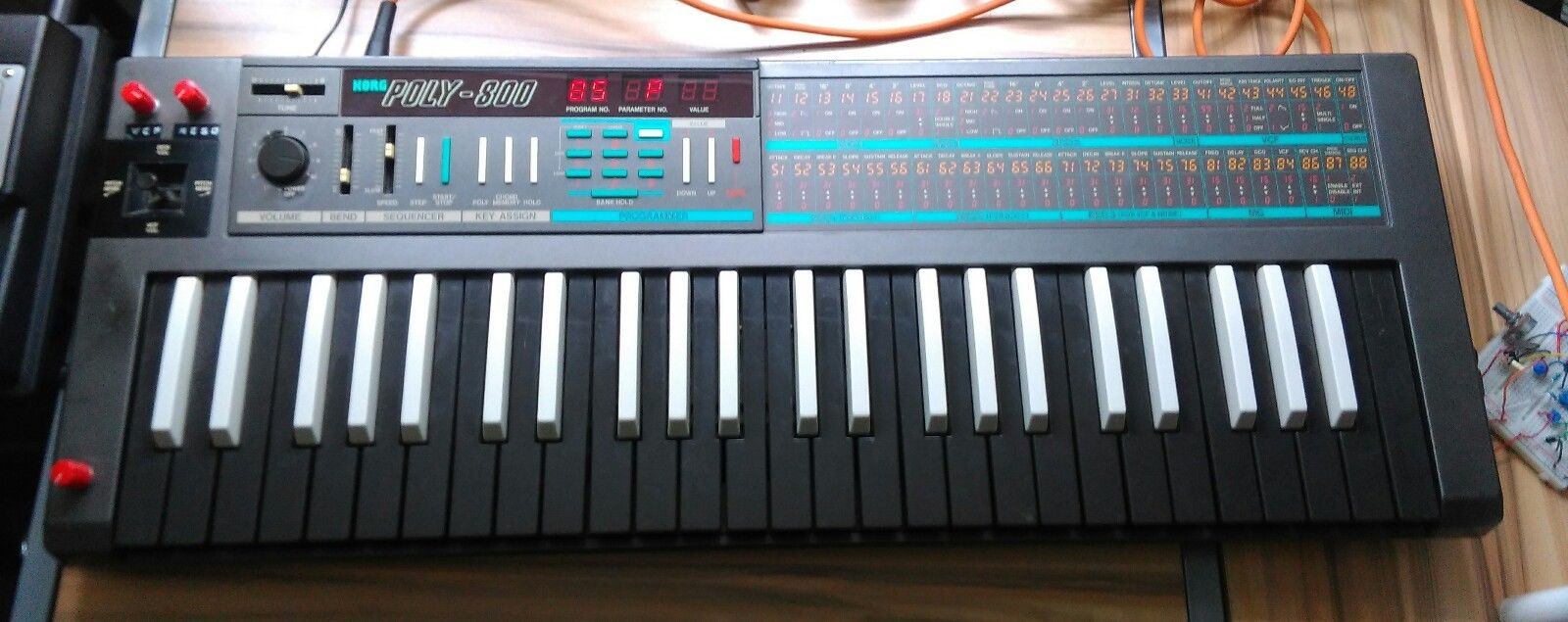 MATRIXSYNTH: Reverse Keys Korg Poly 800 w/ Slayer Mods