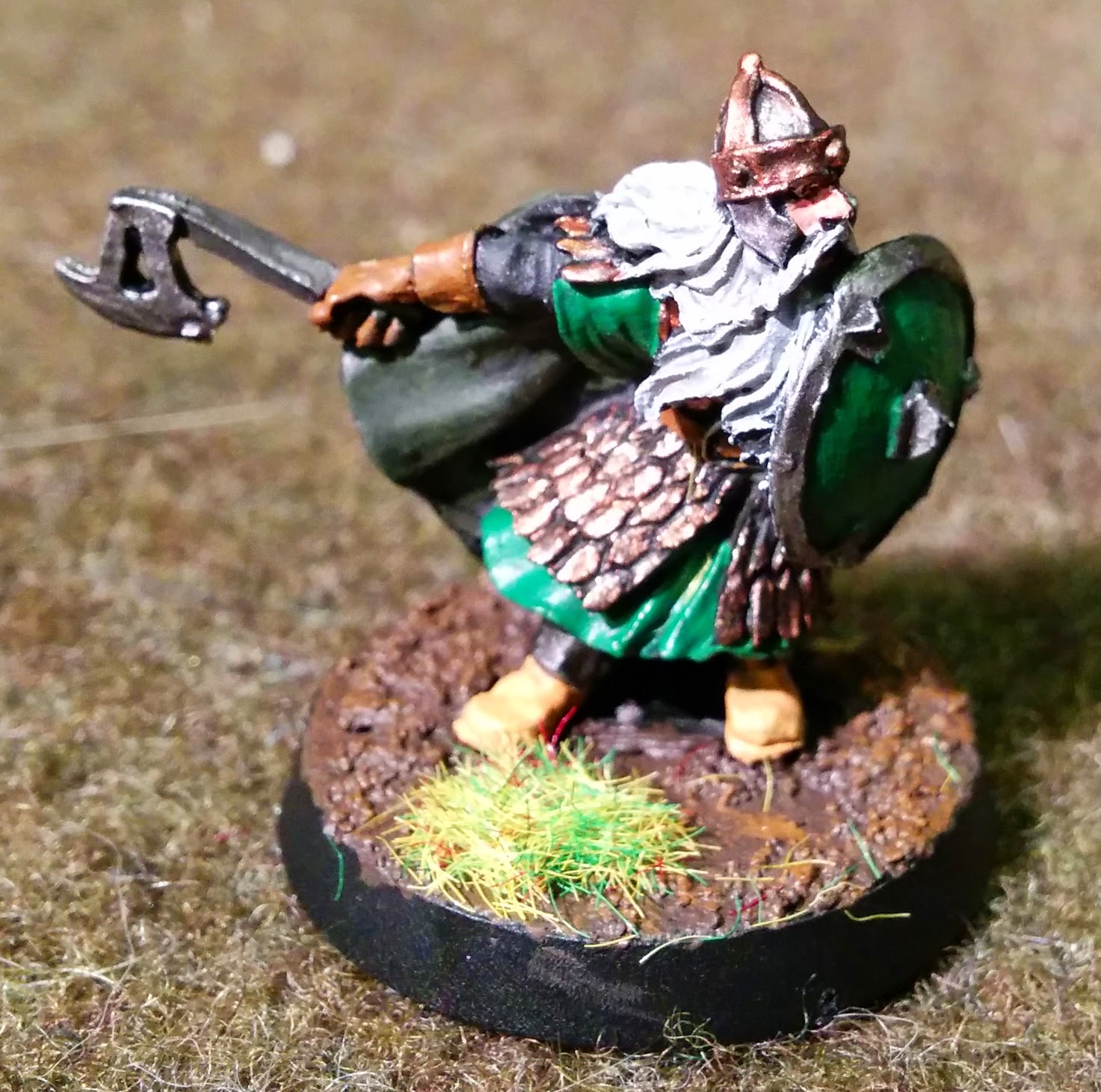 Lord Of The Rings Minis Dwarf Captain Shieldbearer And Banner