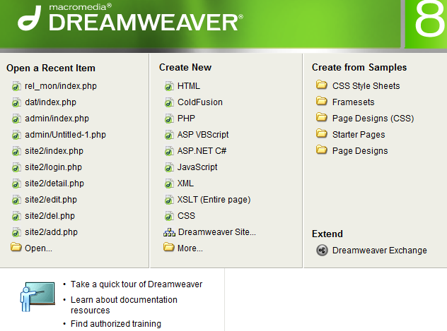 Kenapa Menggunakan Macromedia Dreamweaver 8 - Tutorial Pemrograman dan ...