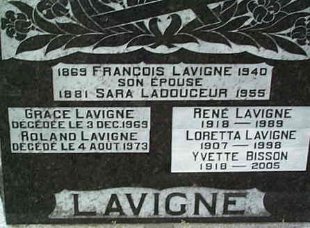TESSIER dit LAVIGNE: Francis LAVIGNE