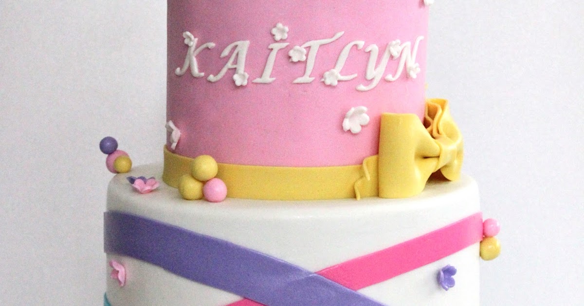 Celebrate with Cake!: Ribbons 2 tier Birthday Cake