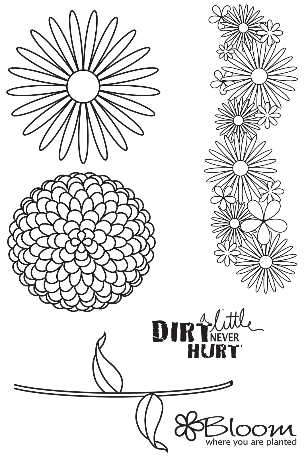 Katemade Designs: FREE Digital Stamp Set — Bloom