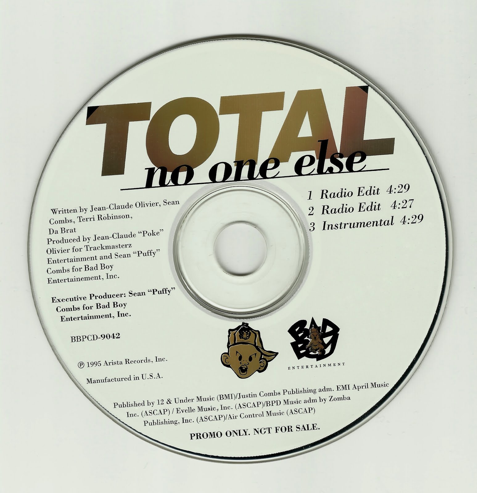 THE CRACK FACTORY: Total-No_One_Else-(Promo_CDS)-1995-Y2H_INT