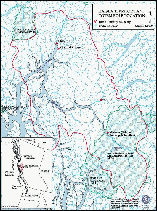 Map of Region – Haisla Totem Pole Repatriation Project | Butterflies ...