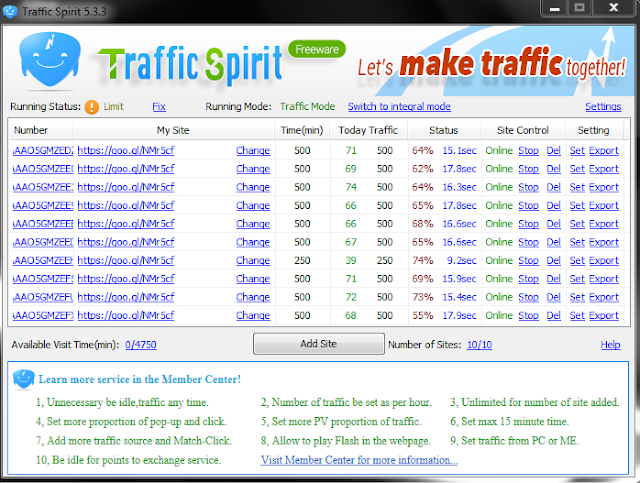 Generadores de Trafico Web: Traffic Spirit 5.3.3