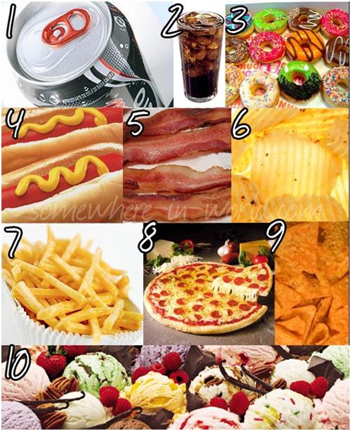 INFORMATIVO/ POLÊMICO/ ENGRAÇADO: Os 10 piores alimentos do mundo