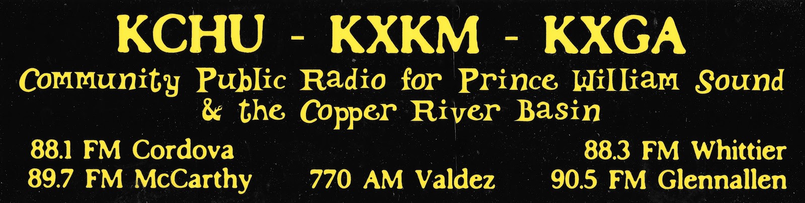 Radio Sticker of the Day: KCHU / KXGA / KXKM