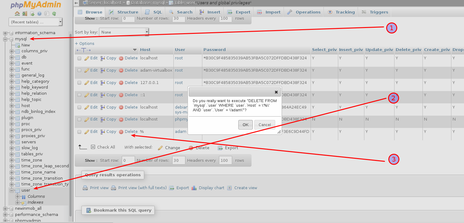 How to increase: How to delete user from mysql database using ...