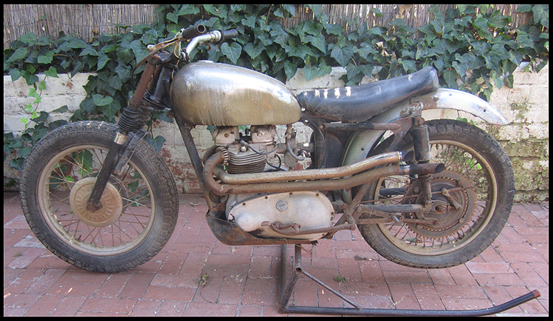ton up classics: 1958 Triumph TR6 Trophy Desert Sled joins the pack.