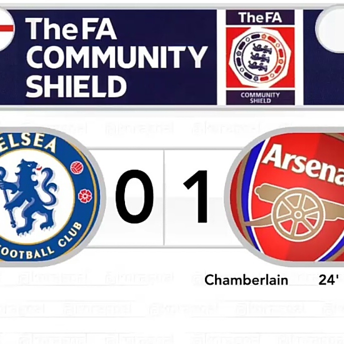Arsenal lift the Community Shield 2015 Trophy