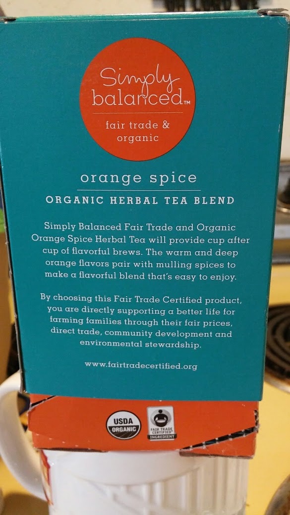 Tea Time with Melody Q: Tea Review: Simply Balanced Orange Spice
