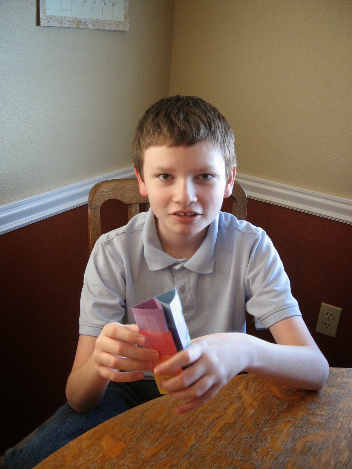 Almost Unschoolers: Amazing Paper Triangle Toy