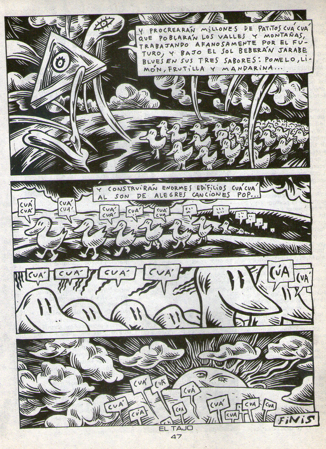 Dibujo: ¿Línea y contraste?: Max Cachimba en El Tajo