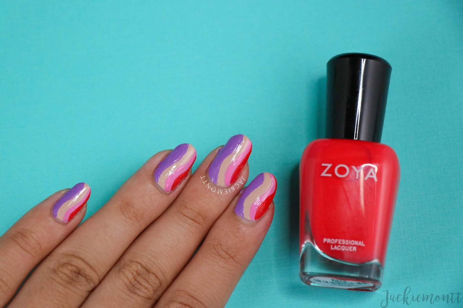 60s Wave Nail Art Tutorial - JACKIEMONTT