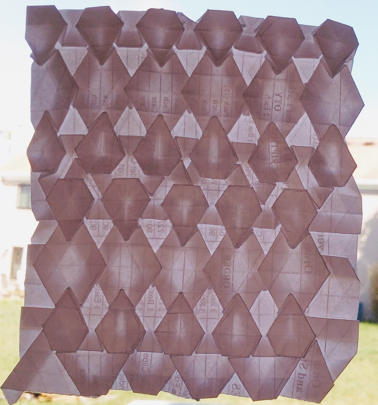 Teardrops and Diamonds Origami Tessellation