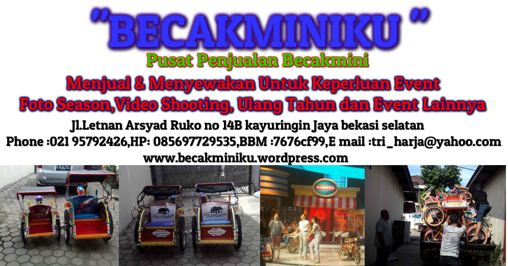 becak mini: harga jual & sewa