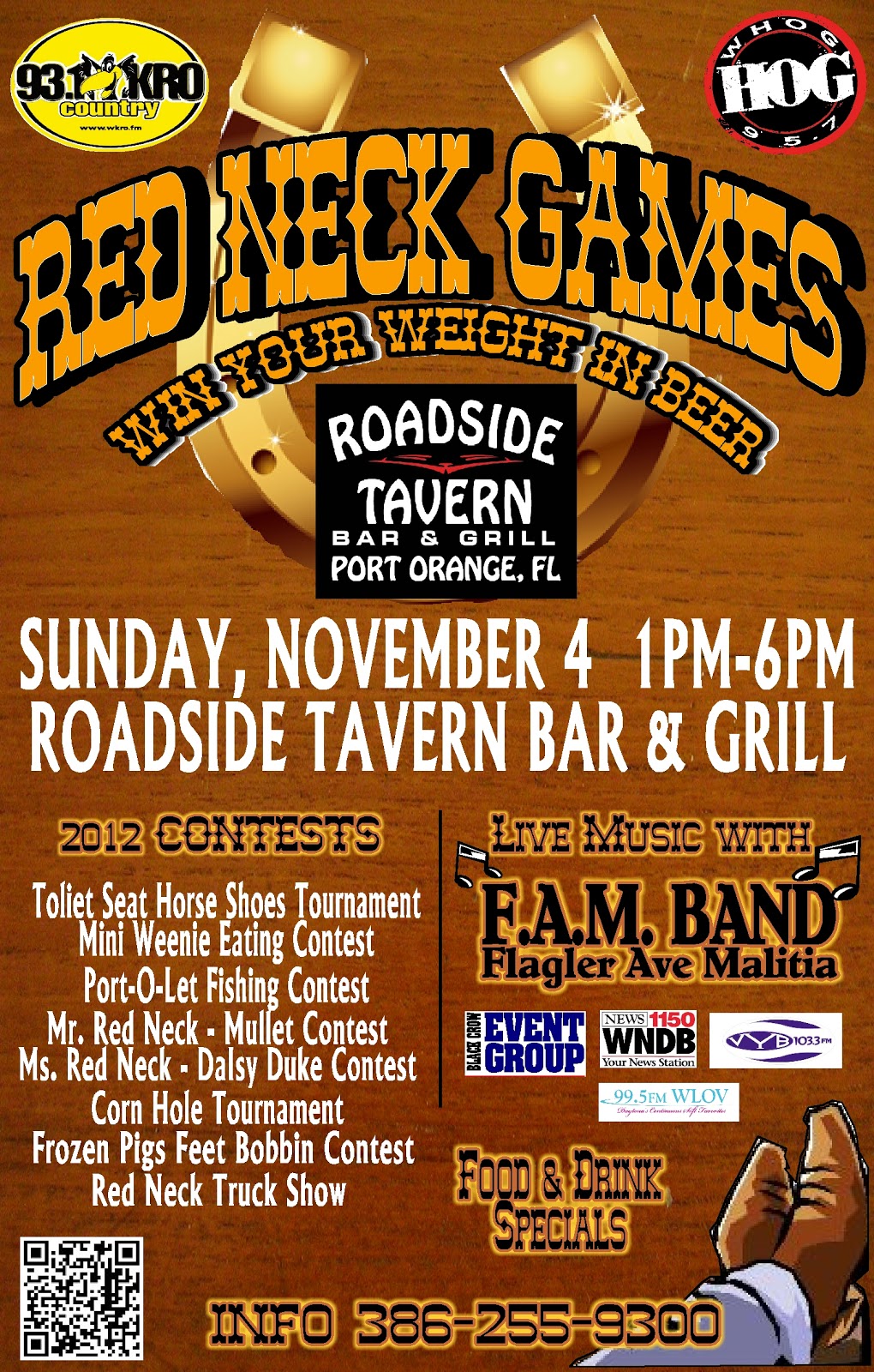 Around The Bar: RED NECK GAMES SUNDAY 11.4.12