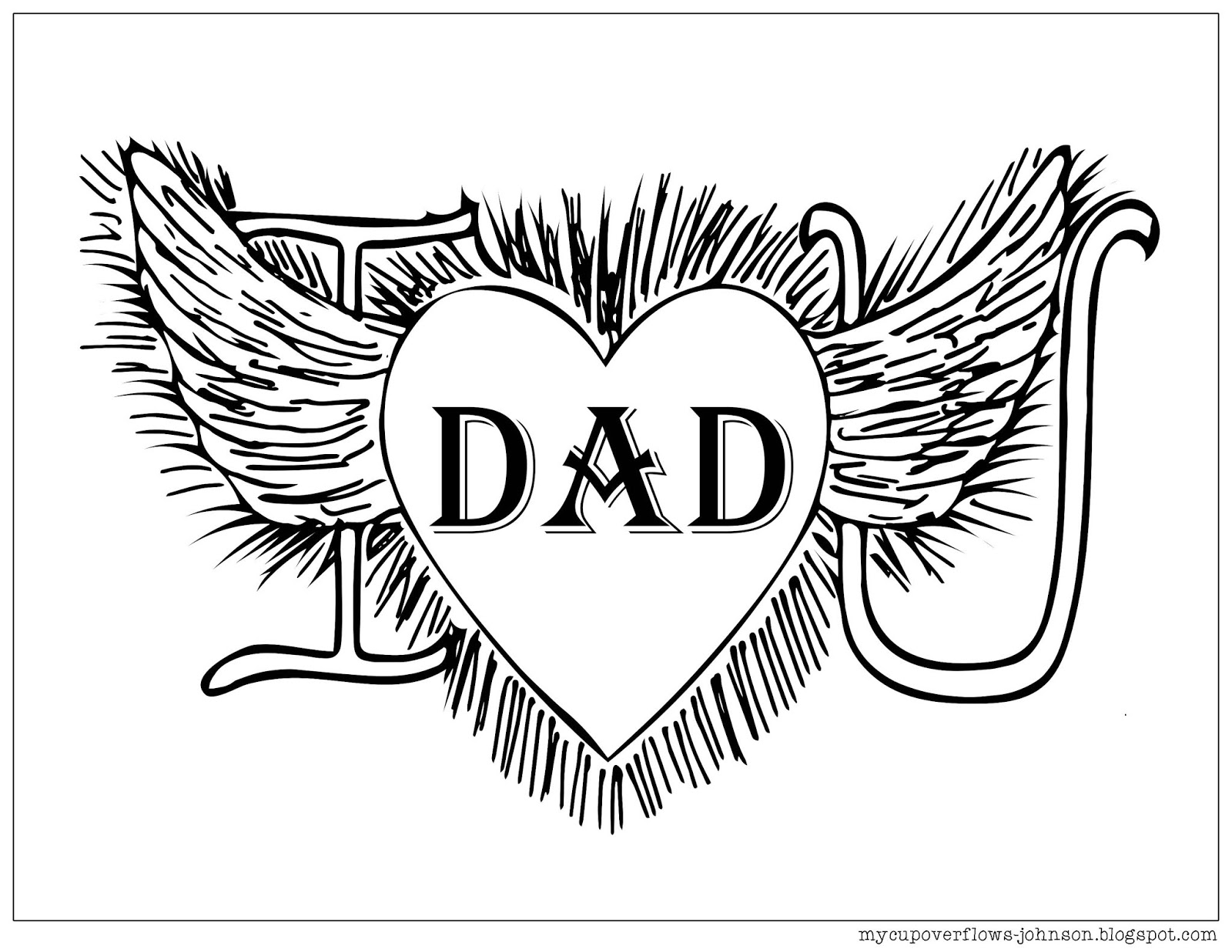My Cup Overflows: Father's Day Coloring Pages
