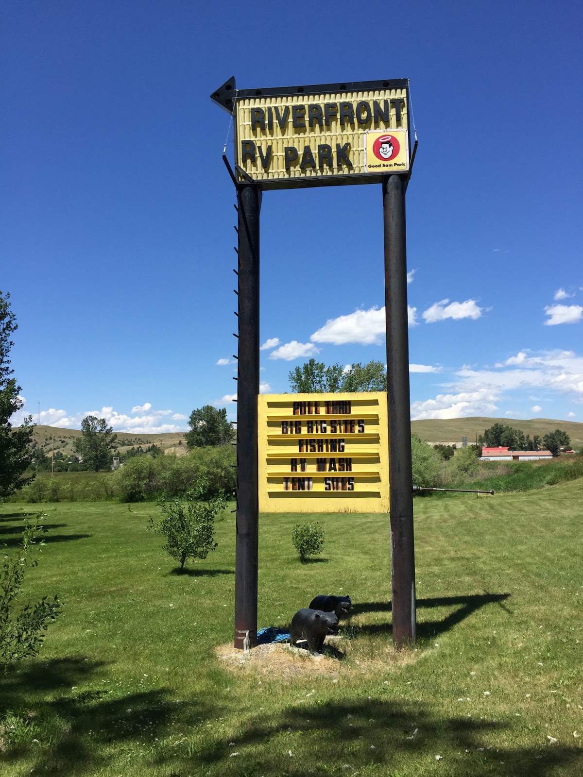 BLUE SKY AHEAD: Riverfront RV Park, Garrison, Montana