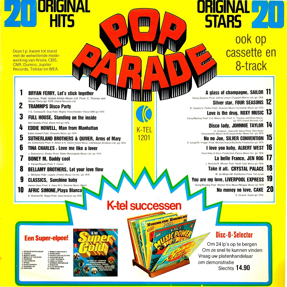 Various - Pop Parade - 20 Original Hits (1976) - Lp ~ blog met verzamel ...