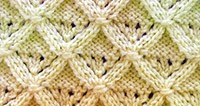 Diamond Lattice Lace Pattern - Hand Knitting Stitches