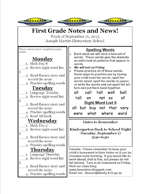 Mrs. Bauer's 1st Grade