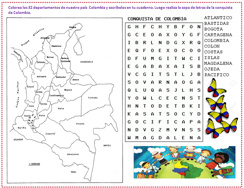 Fichas de Primaria: Conquista de Colombia
