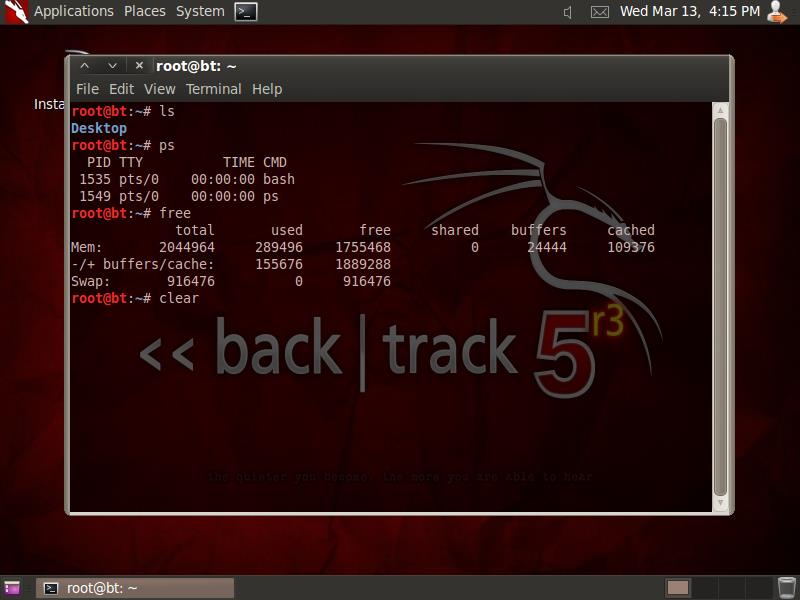 Comandos Básicos Backtrack