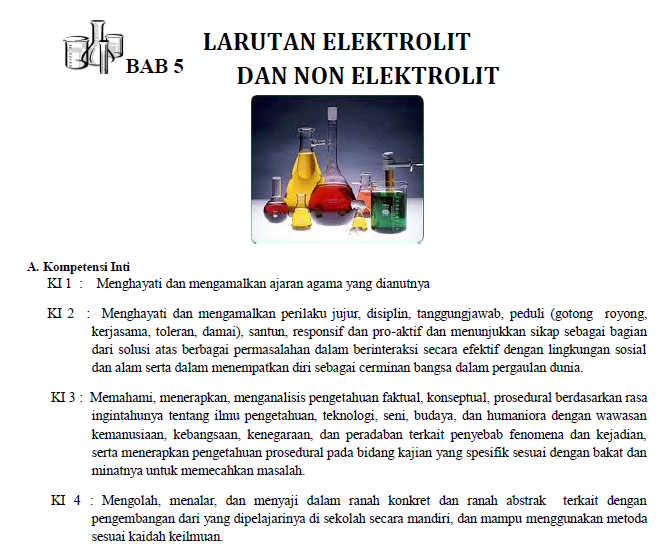 Bahan Ajar Larutan Elektrolit dan Non Elektrolit - Joyful Chemistry