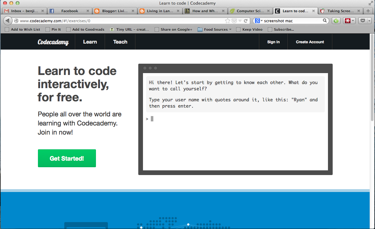 Living in Langedom: Learning to Code: Codecademy