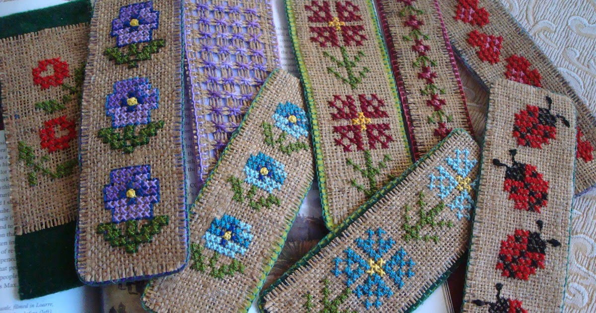 Χειροτεχνήματα: Σελιδοδείκτες από λινάτσα / Burlap bookmarks