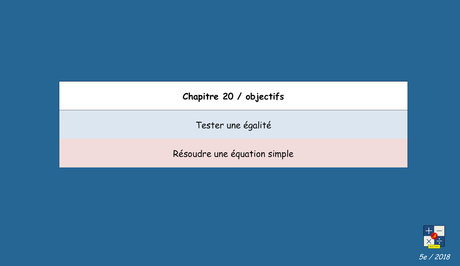 Cours de Maths / 5e 2018