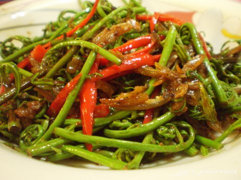 Stir Fried Jungle Fern (Midin) ~ asiadeli