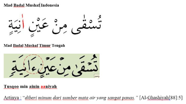 Pengertian, Cara Membaca dan Contoh Mad Badal - TPQ Rahmatul Ihsan