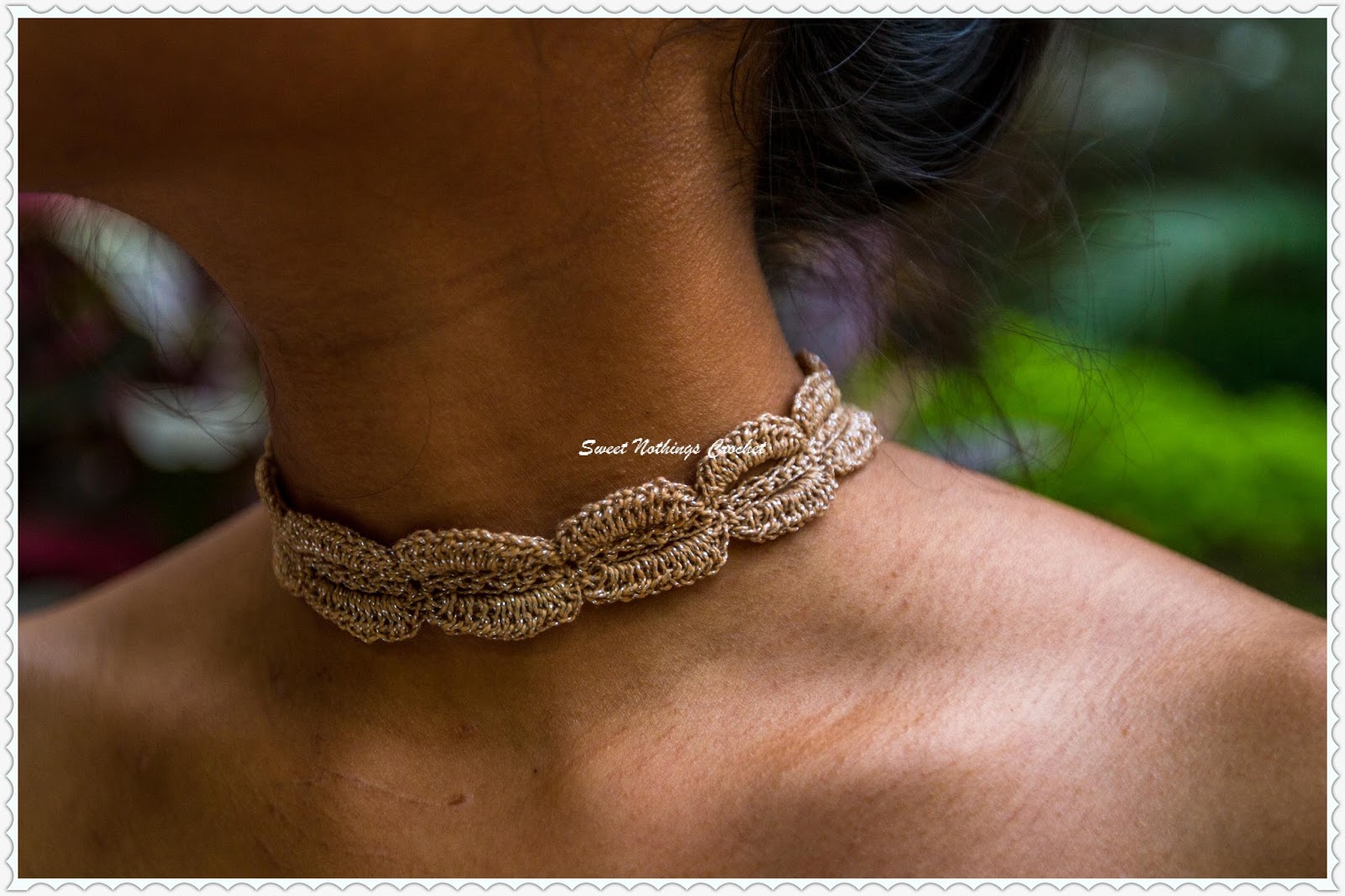 Sweet Nothings Crochet: BEAUTIFUL CROCHET CHOKER 7 - All Oval Choker