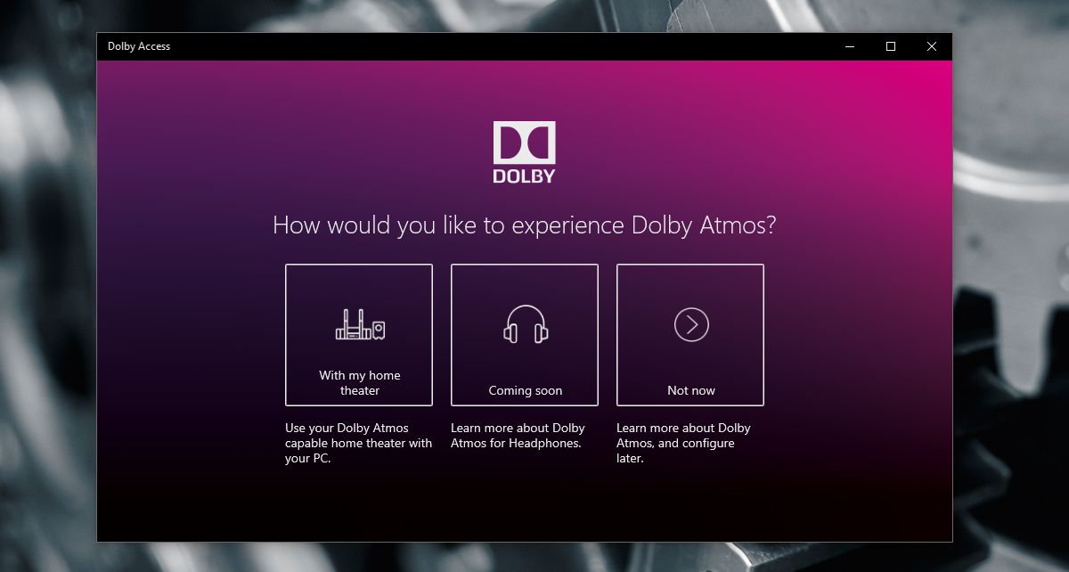 Using Dolby Atmos Surround Sound on Windows 10