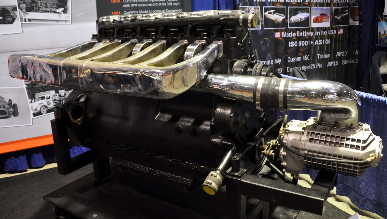 Just A Car Guy: engines stuffed into streamliners for racing on the ...