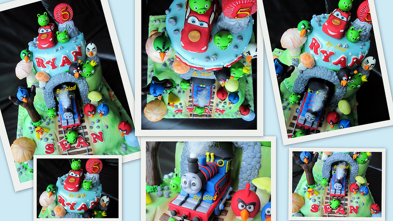 Glad's passion: Thomas/McQueen/Angry Birds for twins