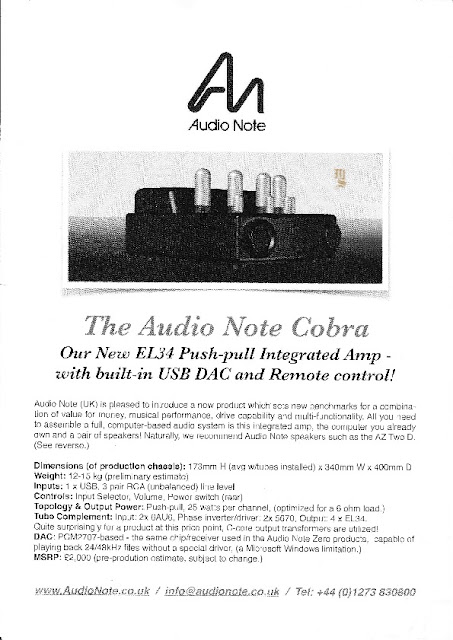 Audio Note EL34 integrated amplifier NEW – M & S | Ultimate High-Fidelity