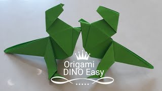 How to fold an Easy Origami Dino?Paper dinosaur for kids l Paper Dino