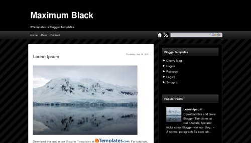 Maximum Black Blogger Template | New Blogger Templates