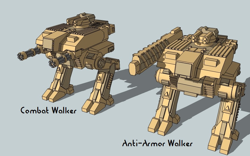 Welcome to the National Cheese Emporium!: 3mm Combat Walkers