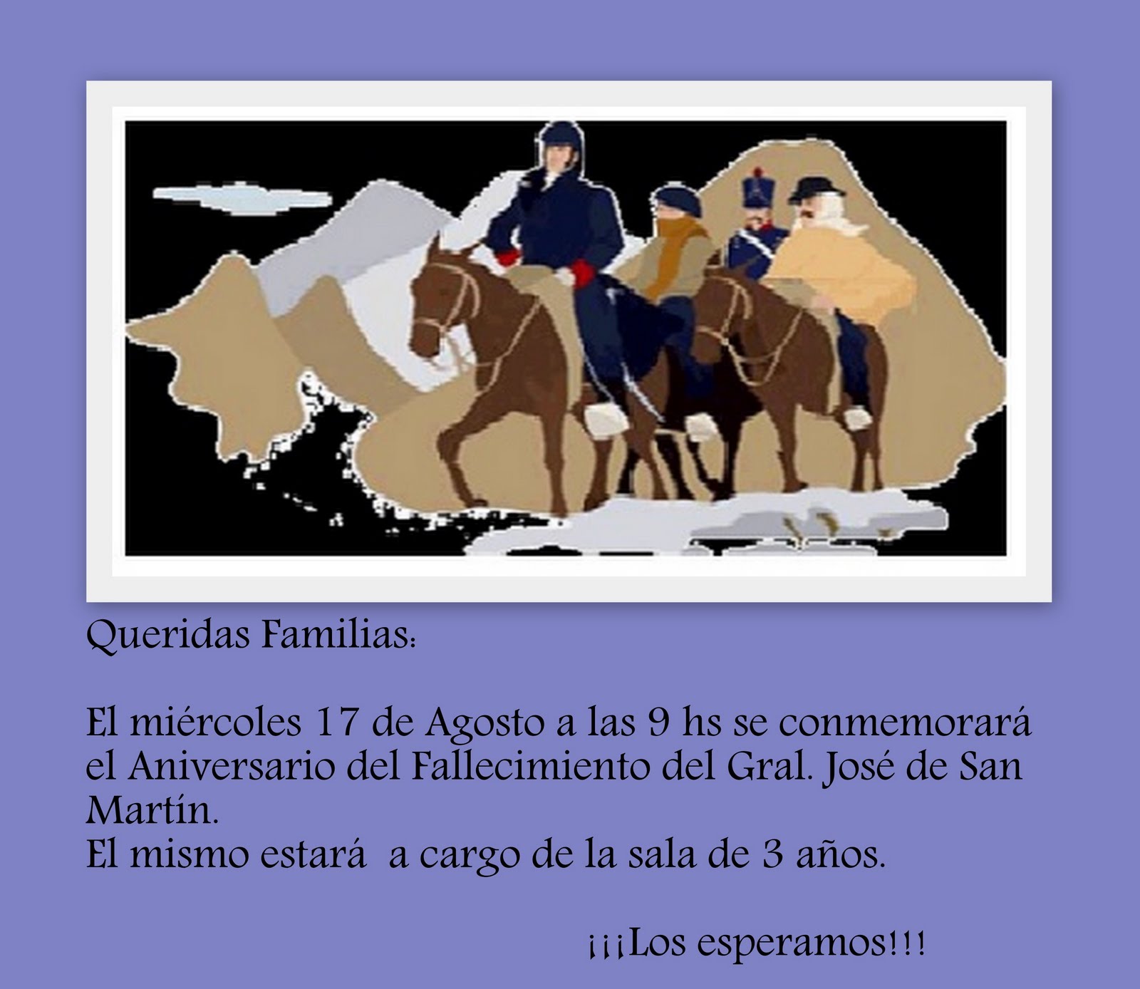 "Ser Feliz desde la Niñez": Invitación al Acto del 17 de Agosto