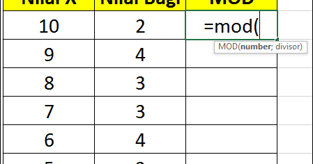 Cara Menggunakan Rumus MOD Pada Excel Untuk Mencari Weton | Belajar ...