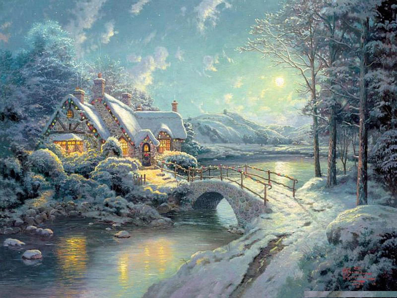 Selección de Paisajes variados de Thomas Kinkade