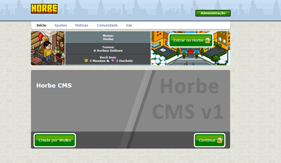 Cria Habbos: CMS de habbo