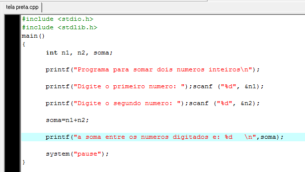 É Lógica, é facil: Uso da instrução scanf - Entrada de dados