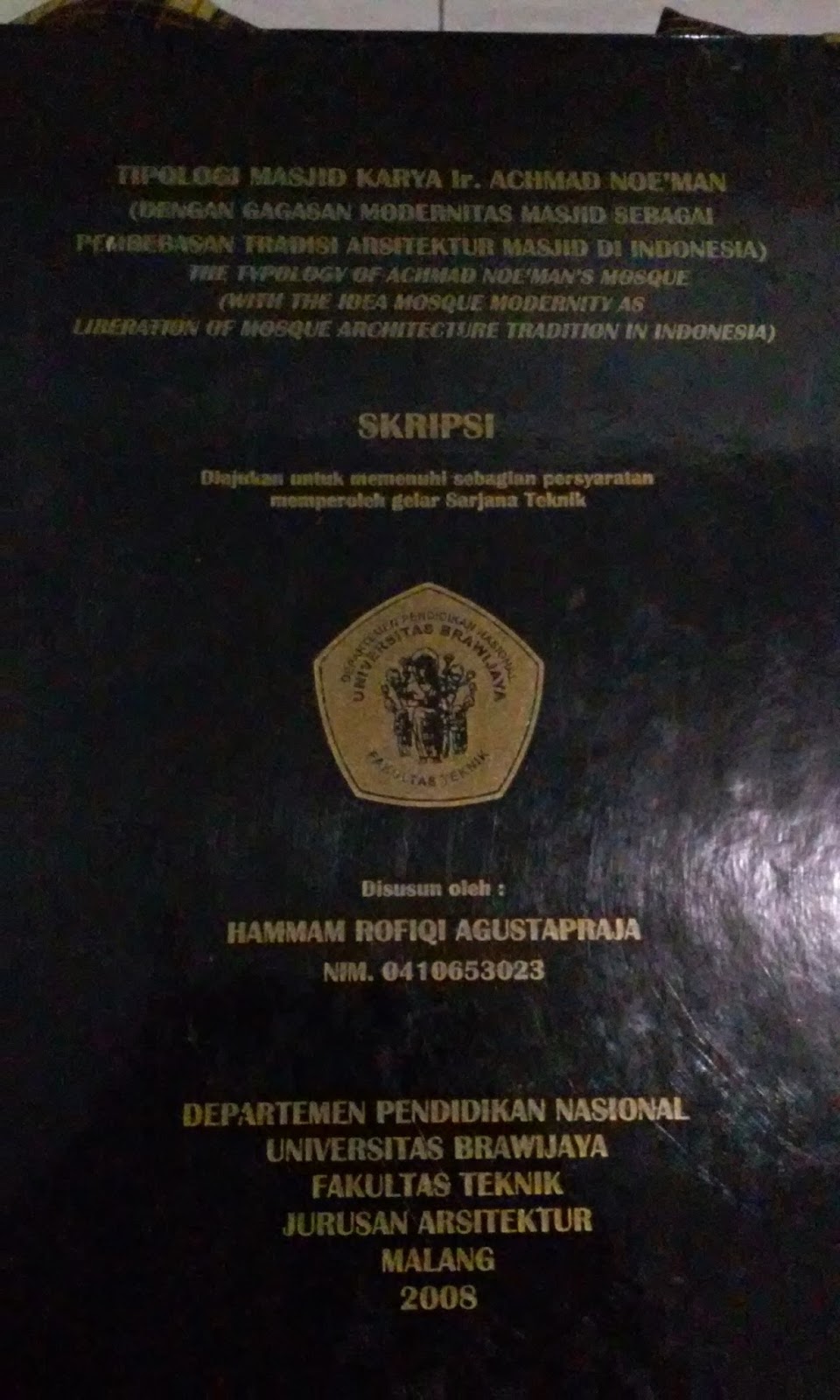 Belajar dari Arsitek 1000 Masjid, Ir. Achmad Noe'man